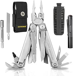 LEATHERMAN Kit de Multiherramienta SURGE Plata con con 11 Puntas ...