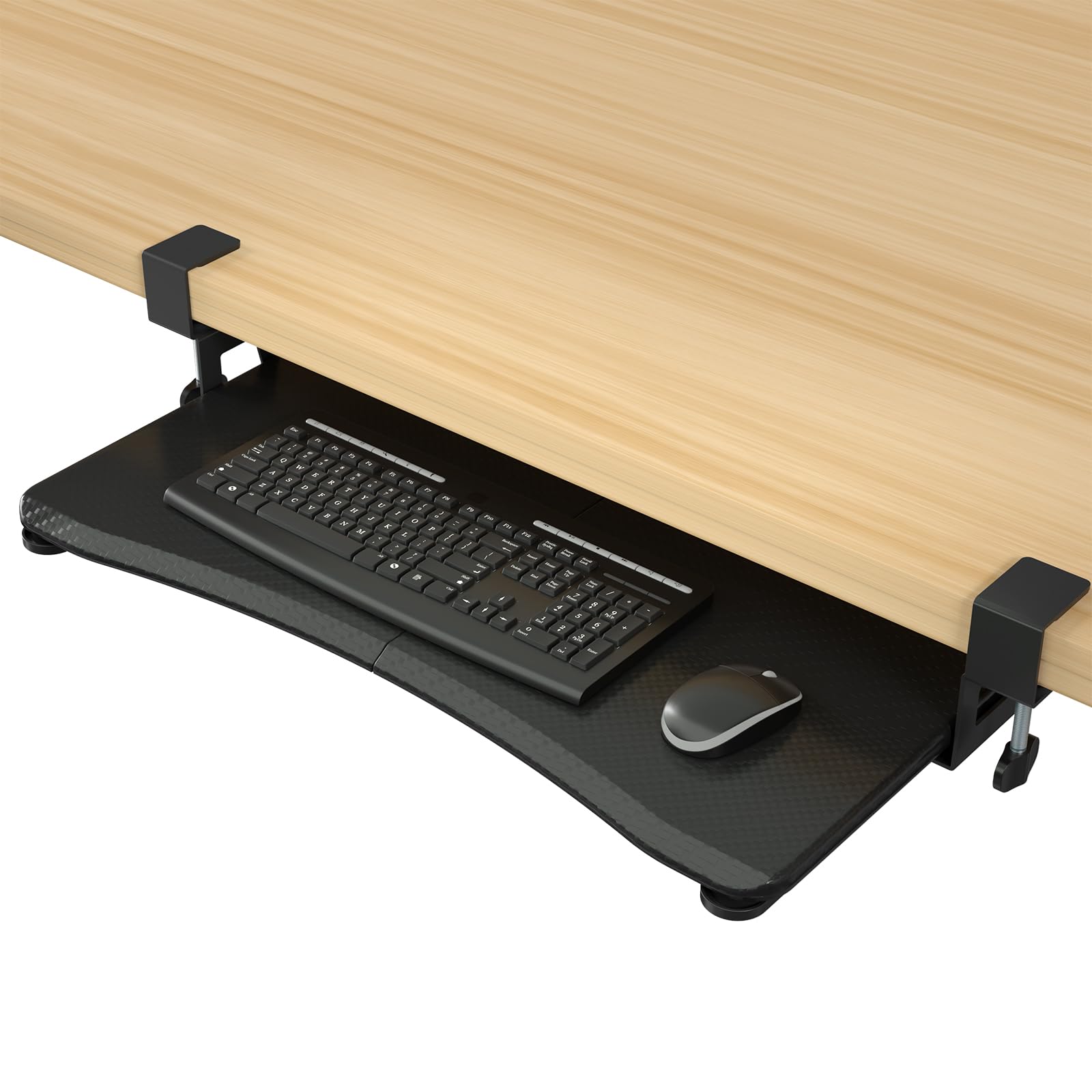 Buy suptekKeyboard Tray Under Desk Pull Out with C Clamp , Computer ...