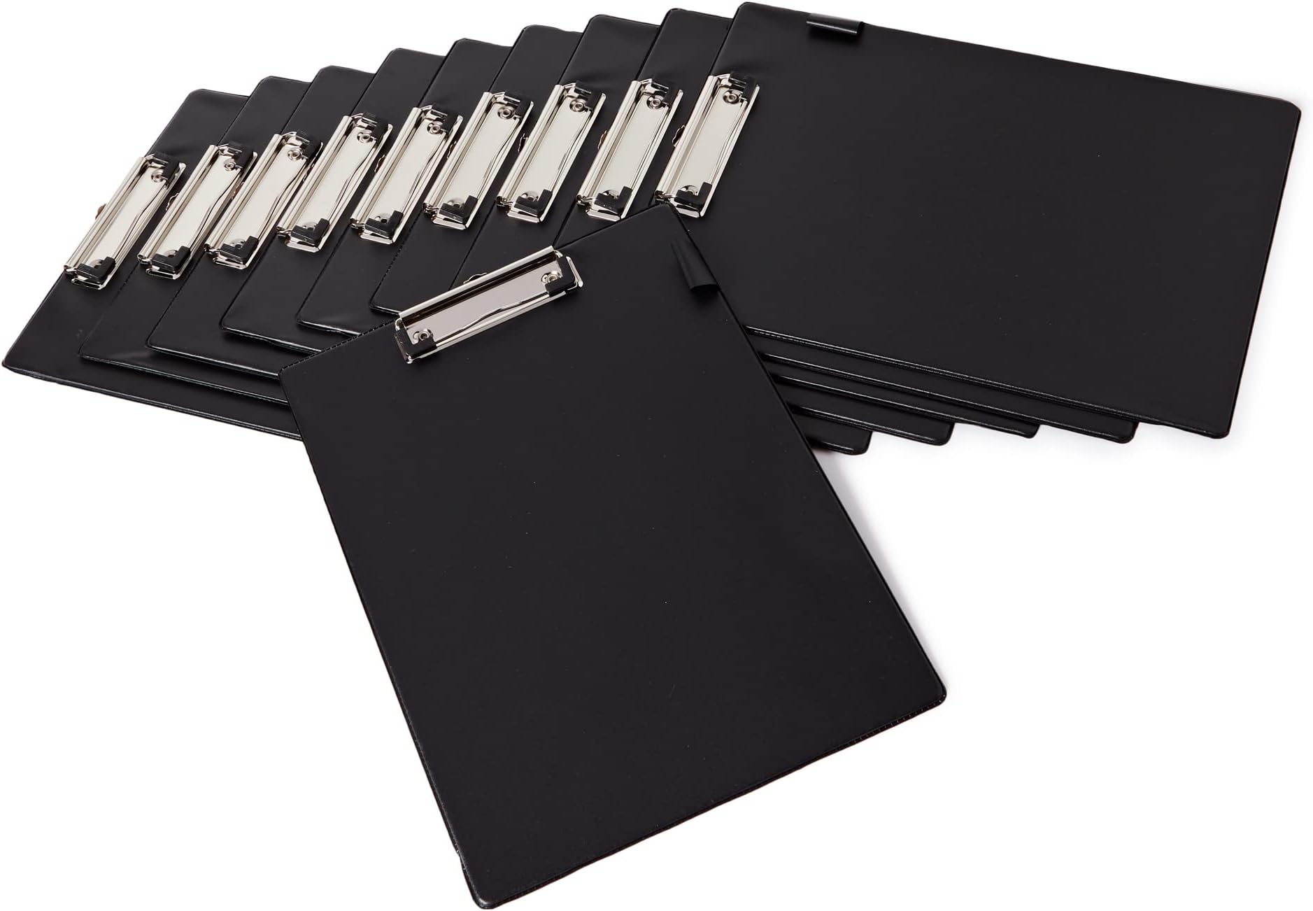 A4 Black Clipboard with Pen Loop and Retractable Hanging Clip - Pack 10 ...
