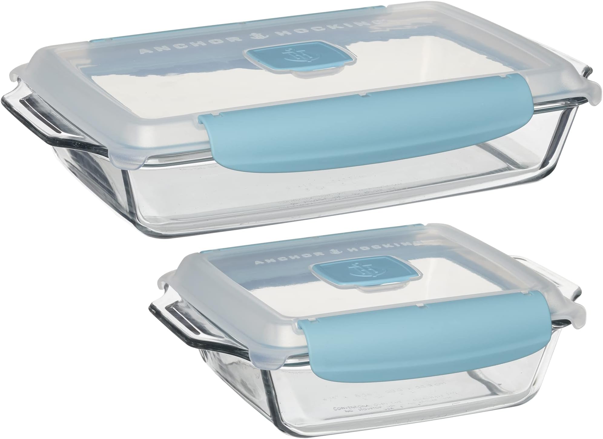 Amazon.com: Anchor Hocking 4 Piece Truelock Locking Lid Bakeware Set ...