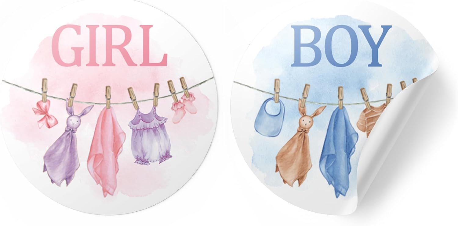 Amazon.com: Baby Wardrobe Gender Reveal Party, Baby Clothes Team Boy or ...