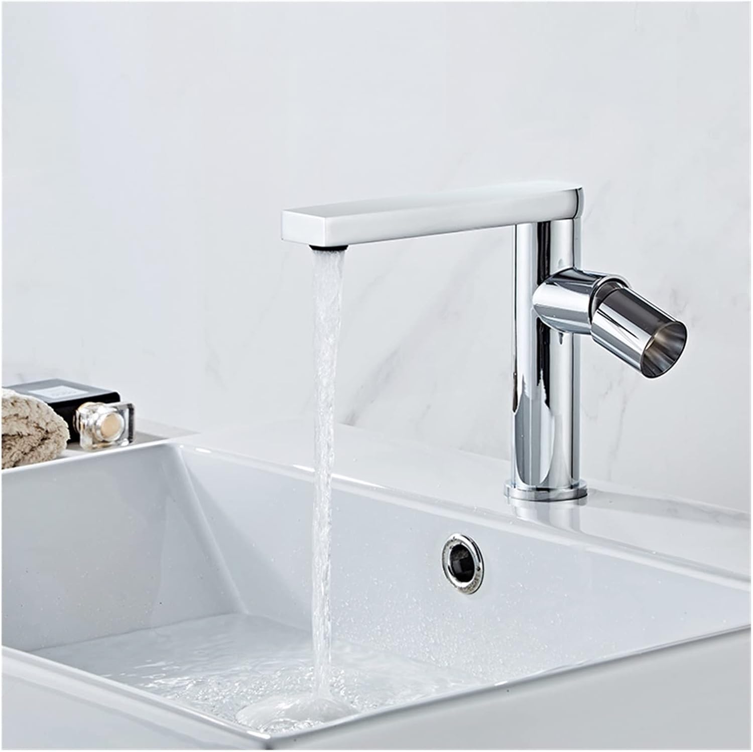 Bathroom Basin Faucet Simple Black Chrome Gold Brass Single Handle ...