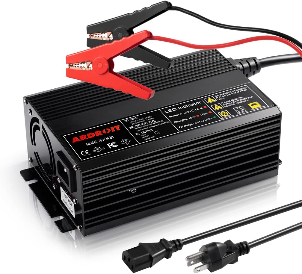 Amazon.com: Enjoybot 14.6V 20A Lithium Battery Charger with 0V Smart ...