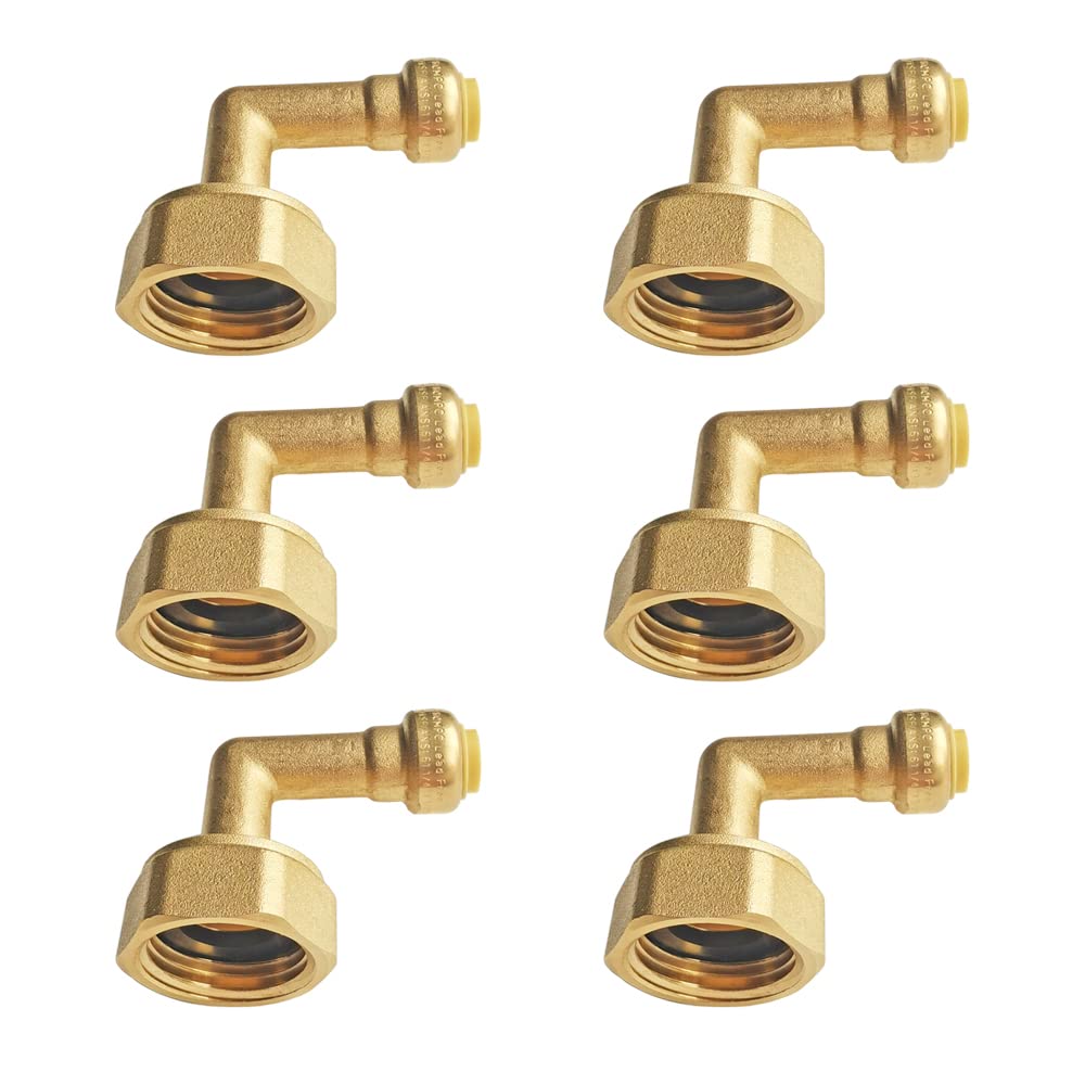 Amazon.com: HQMPC Pushfit 90 Degree Dishwasher Elbow, 1/4 Inch x 3/4 ...