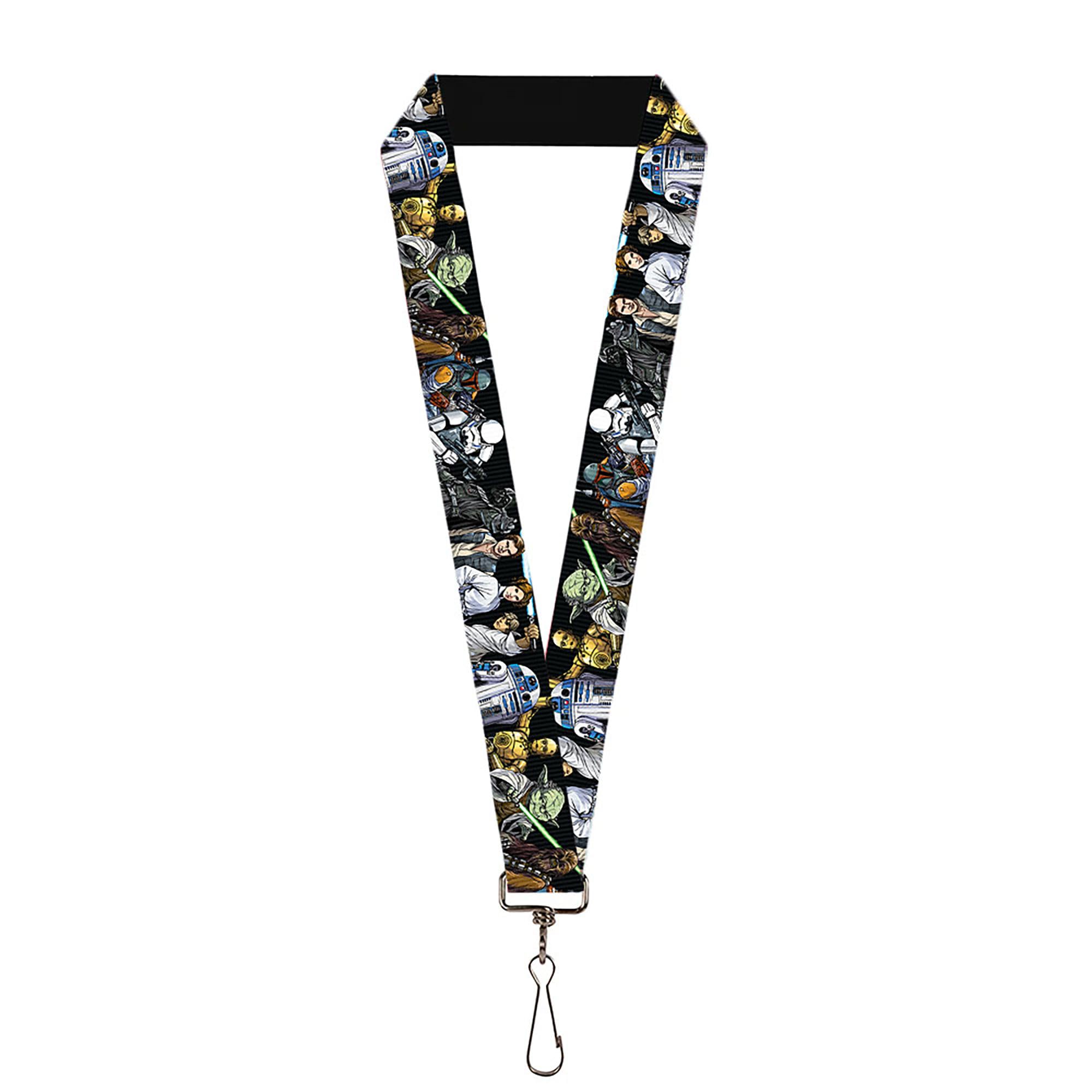Amazon.com: Star Wars Lanyard, Star Wars Classic Character Poses Black ...