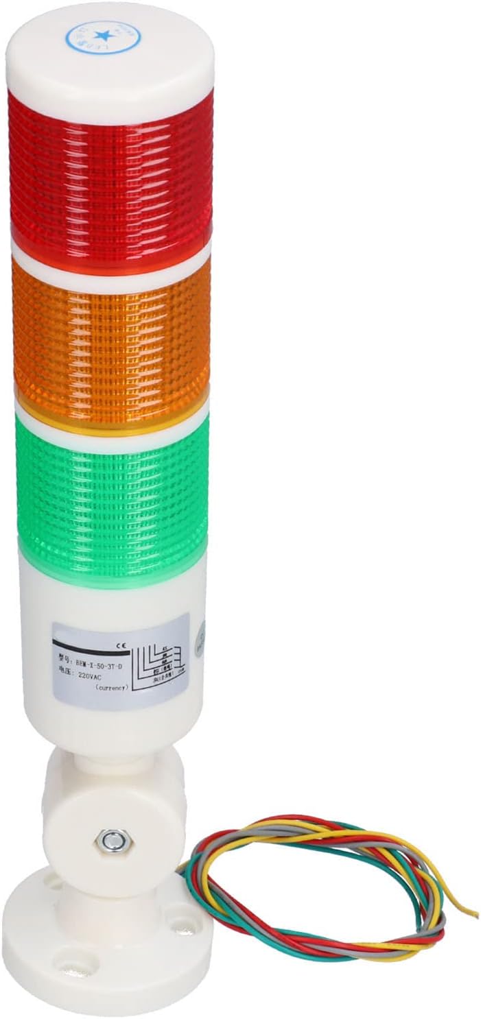 Eujgoov LED Foldable 3-Color Tower Warning Light Column Tower Indicator ...