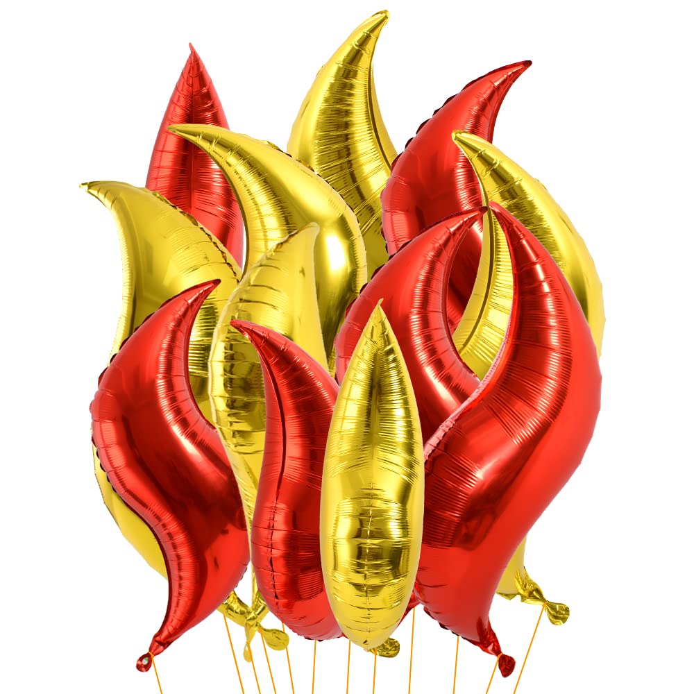 VYNYJOAN Fire Balloons Foil 24 Inch Fake Firefighter Balloons for ...