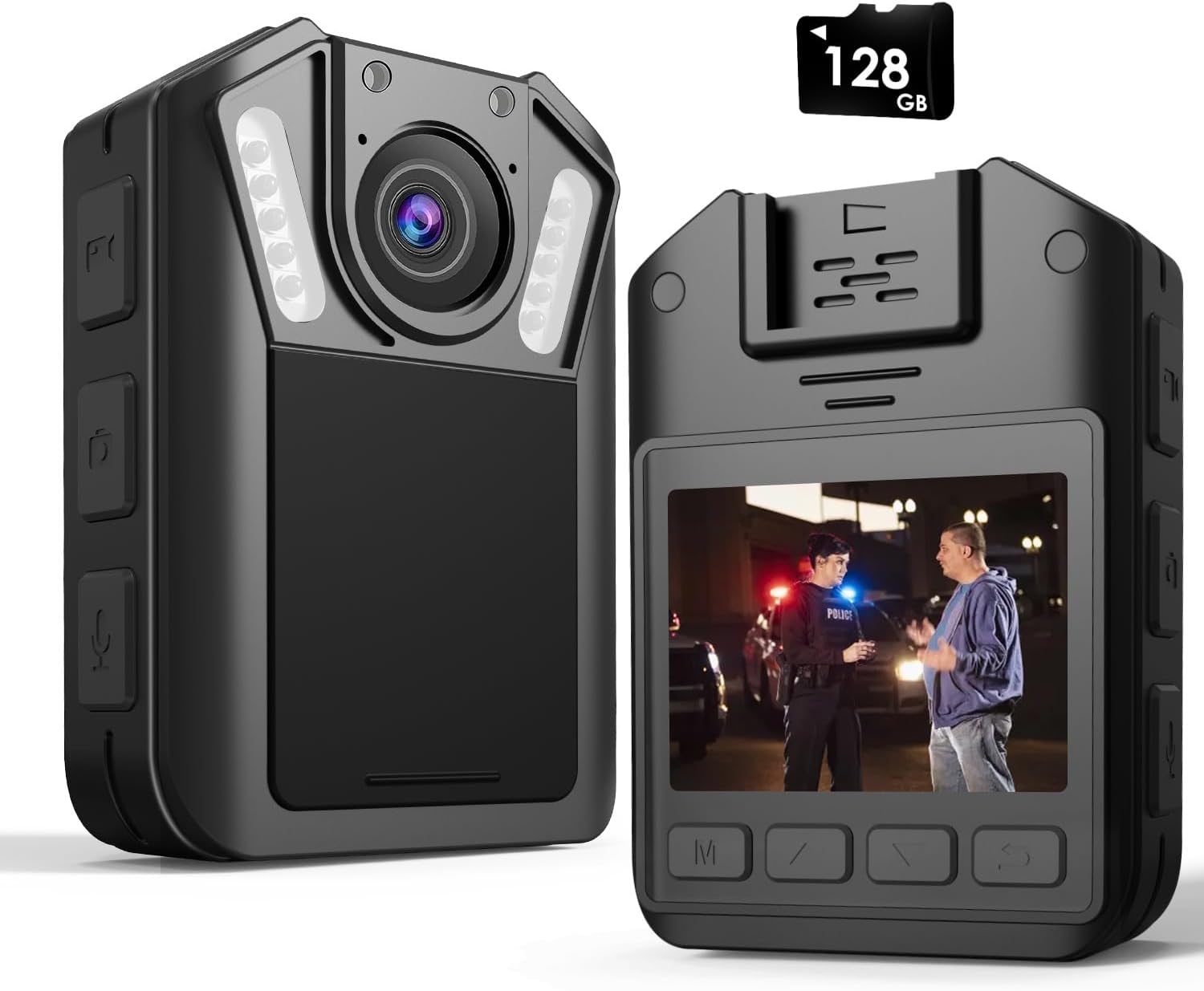 Amazon.com: 128G Police Body Cameras with Audio and Video Recording ...