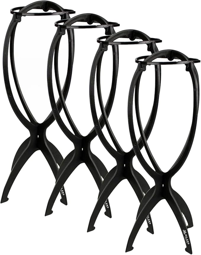 Amazon.com: Milano Collapsible Wig Stand for Styling and Multiple Wig ...