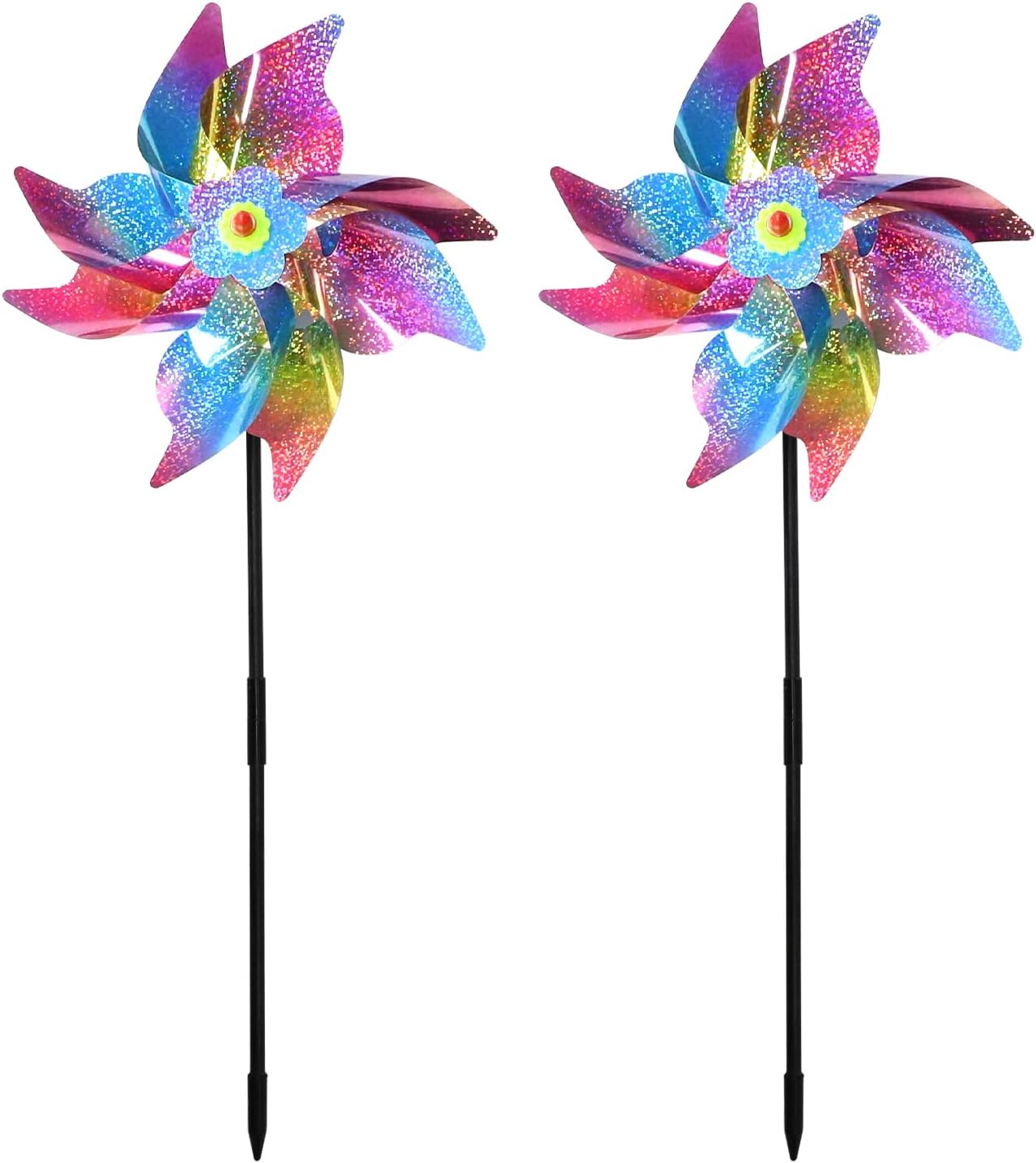 Amazon.com: Dohia Reflective Pinwheels for Yard and Garden Sparkly Wind ...