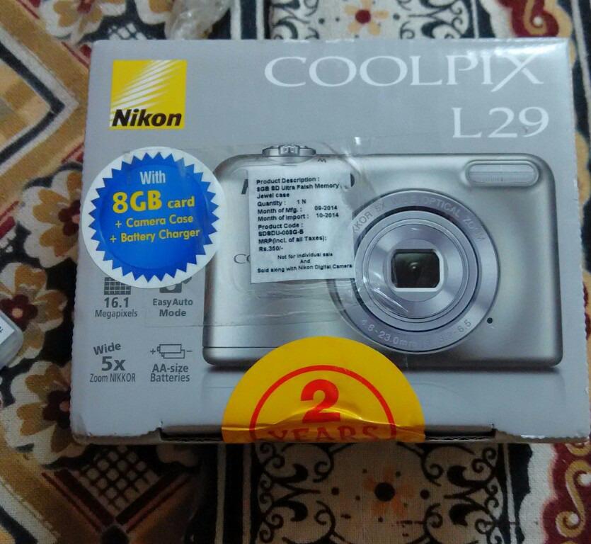 Buy Nikon Coolpix L29 16.1 MP Point and Shoot Camera (Black) with 5x ...