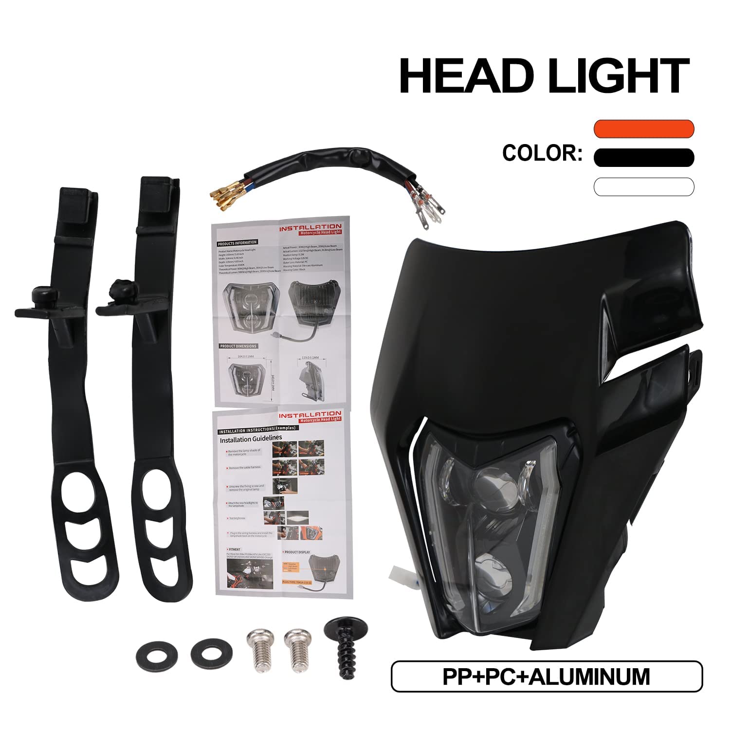 Snapklik.com : AnXin Dirt Bike Headlight Head Light