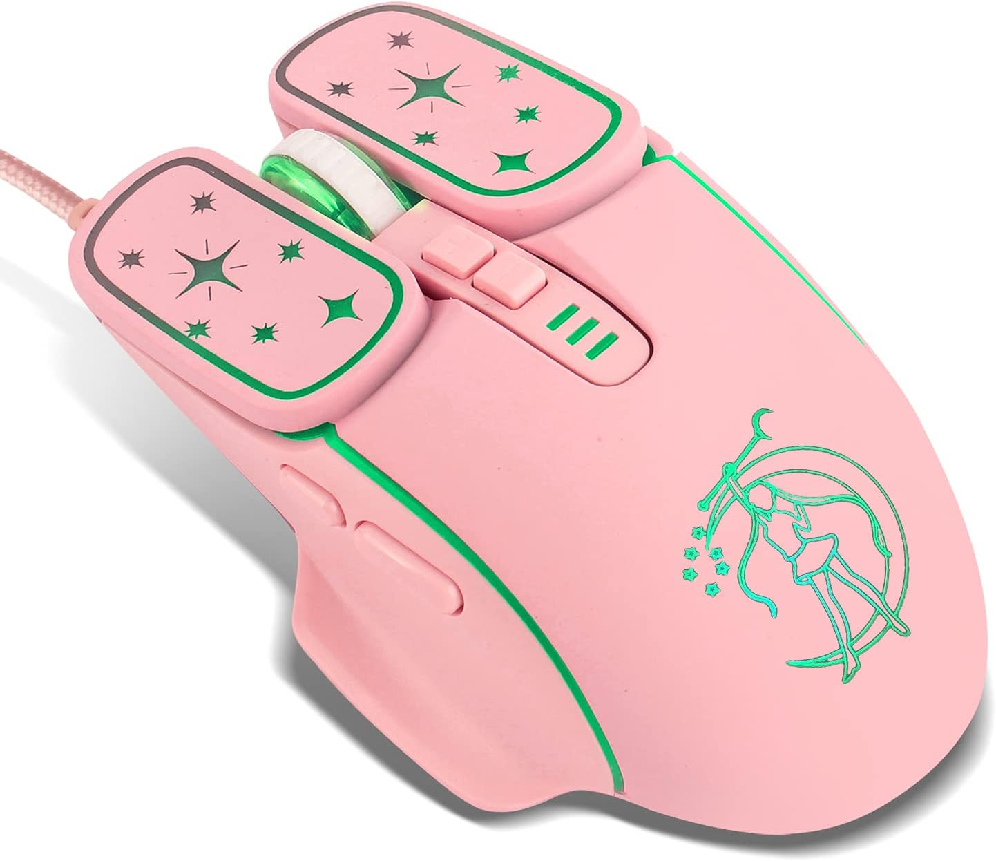 Greshare Gaming Mouse,4 Colors Backlit Optical Game Mice Ergonomic USB ...