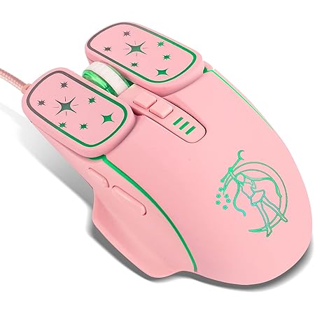 Amazon.com: TOMLFF OW Mouse Breathing LED Backlit Gaming Mouse Genji ...