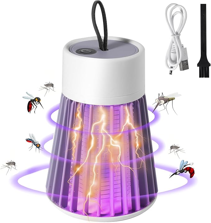 Amazon | LOUSHAN電撃殺虫器 蚊取り コバエ取り【2024年夏最新強化版】 殺虫灯 人気版 LED誘虫灯 360°強力蚊除け ...