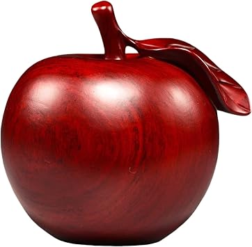 Amazon.com: REFLEC Hand Carved Wooden Statue Apple Ornament,Apple Art ...