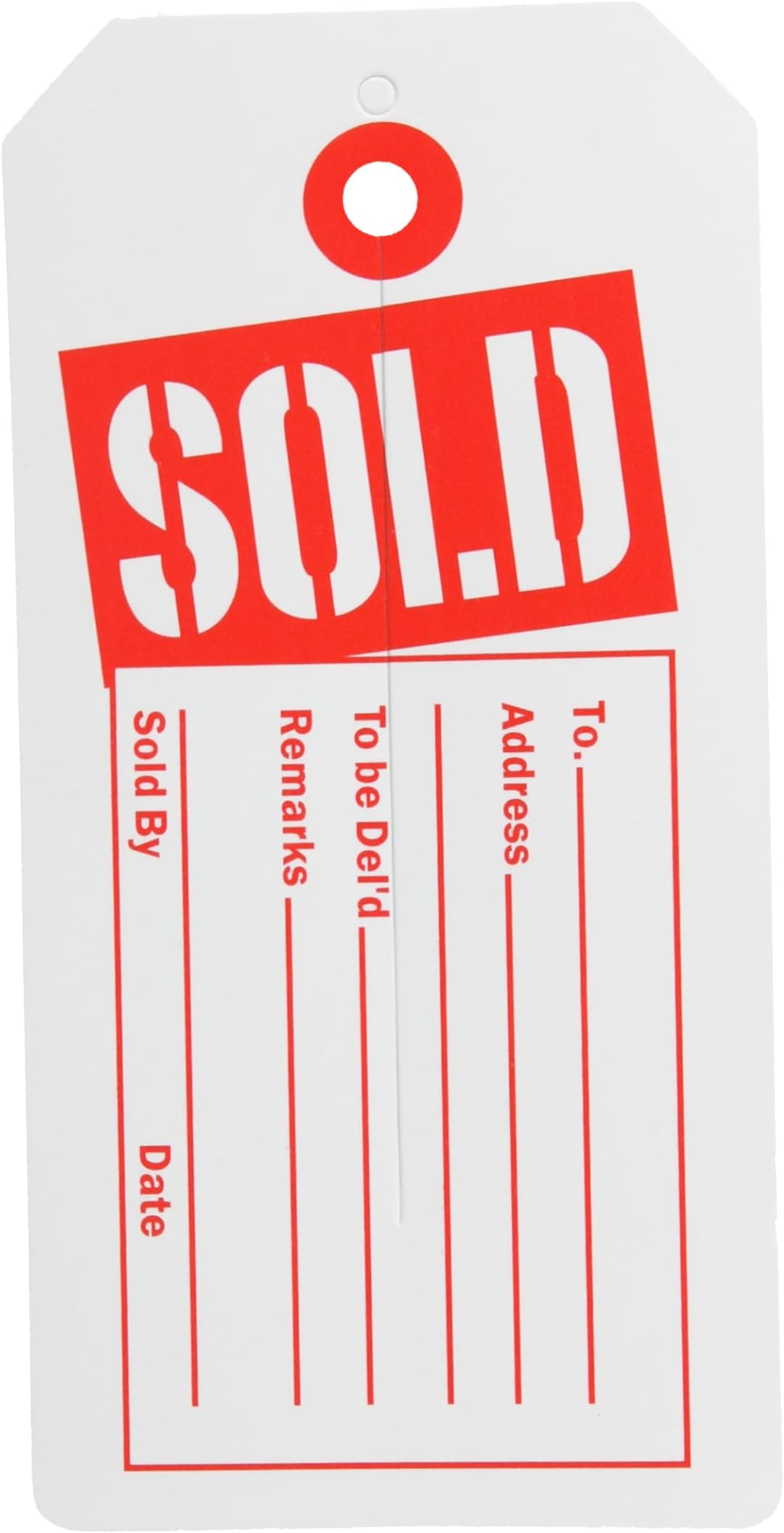 Amazon.com : Round Sold Stickers 2" Fluorescent Red Sold Labels-Sold ...
