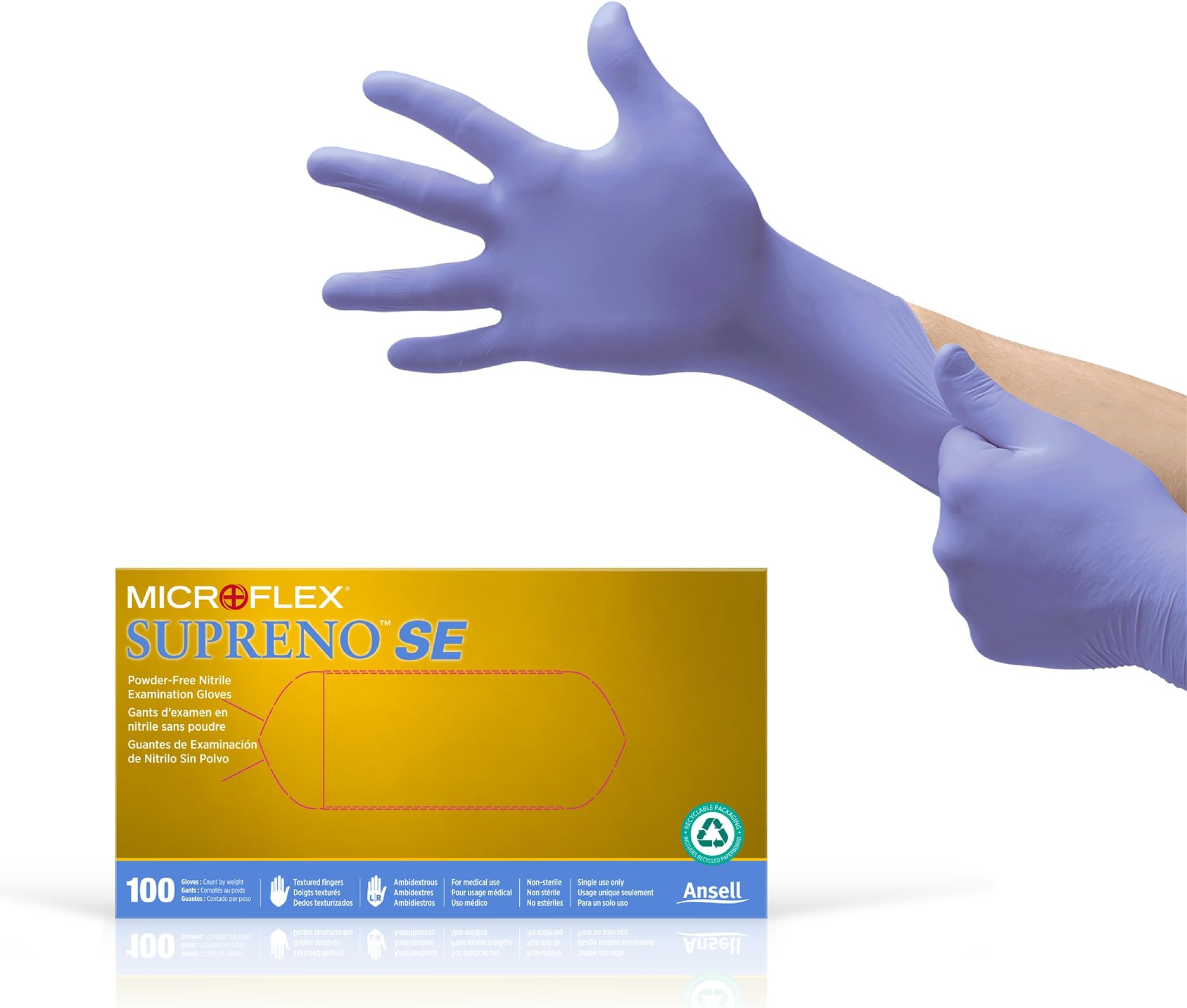Amazon.com: Microflex UF524XS Ultraform Powder Free Nitrile Glove Size ...