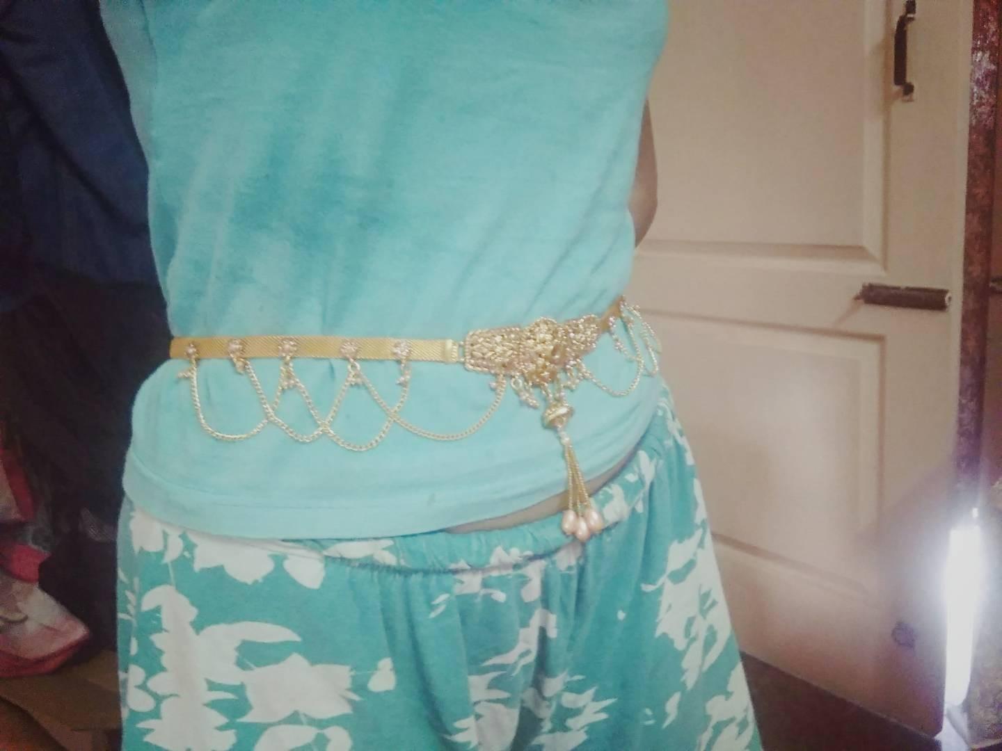 Buy Traditional gold polished kamarpatta, Kamar chain, tagdi, Kardhani ...