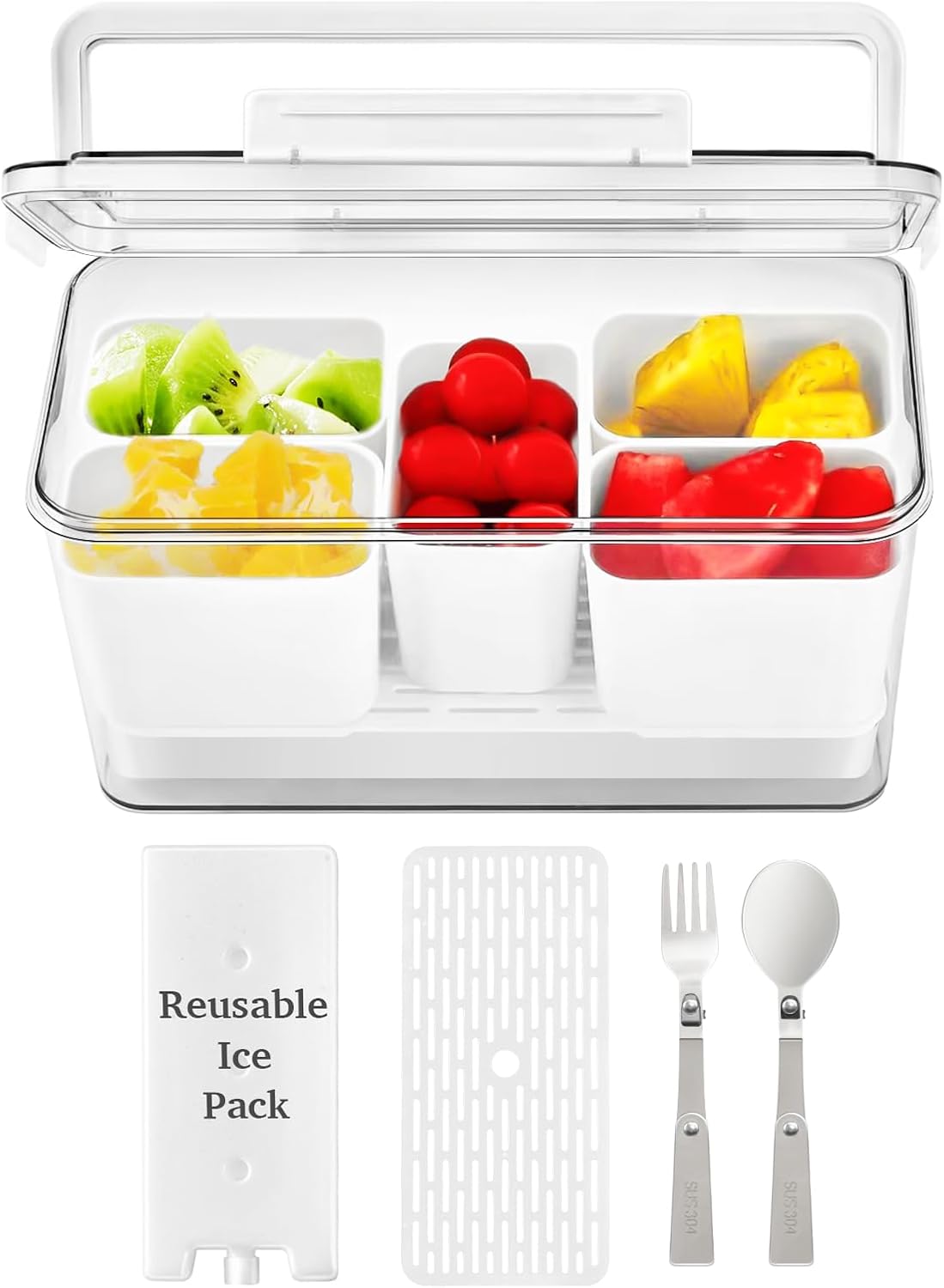 Amazon.com: HUGABOOM Portable Snackle Box Container with Ice Pack ...