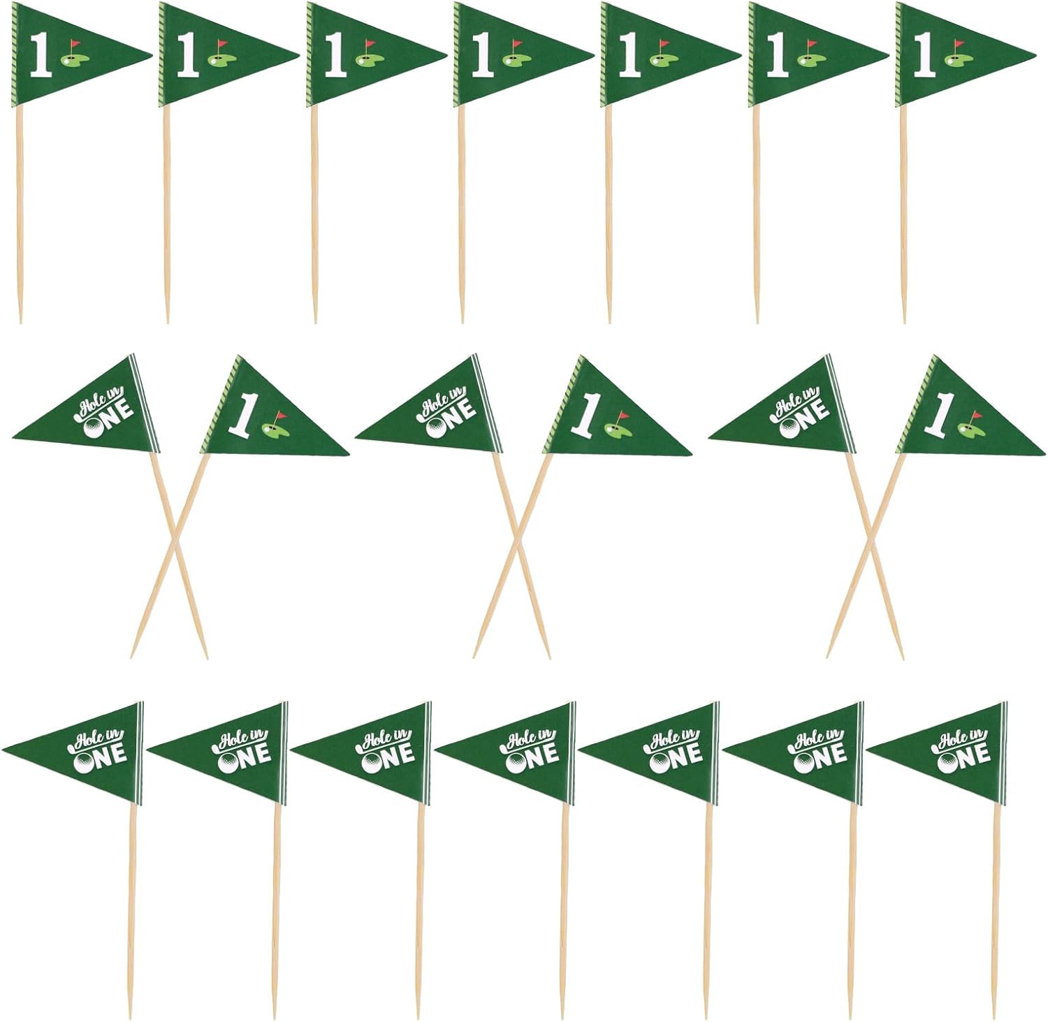 Amazon.com | 20pcs Golf Themed Toothpick Flags, Hole In One 1st ...
