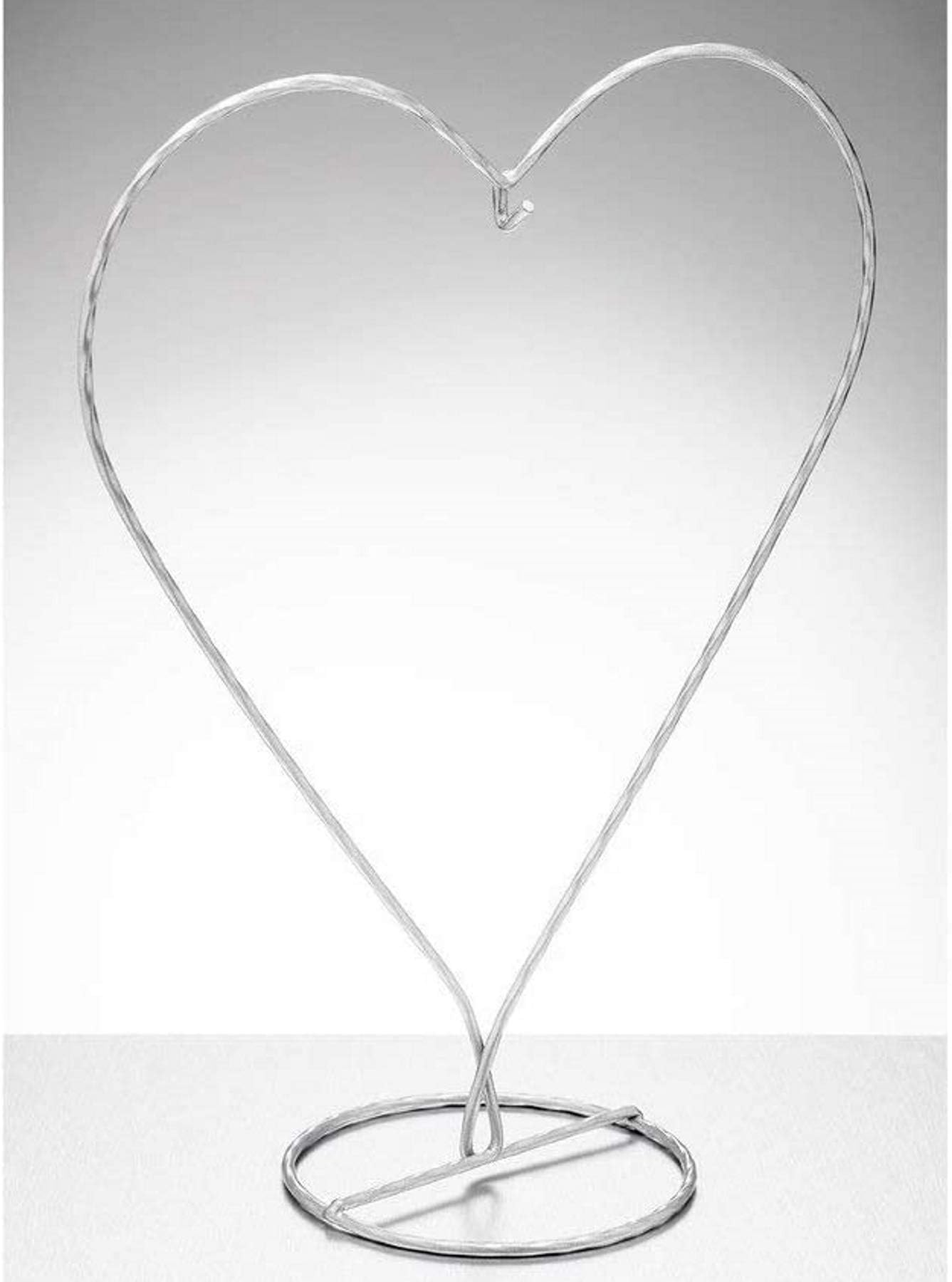 Sienna Glass Heart Shaped Display Stand Silver : Amazon.co.uk: Home ...