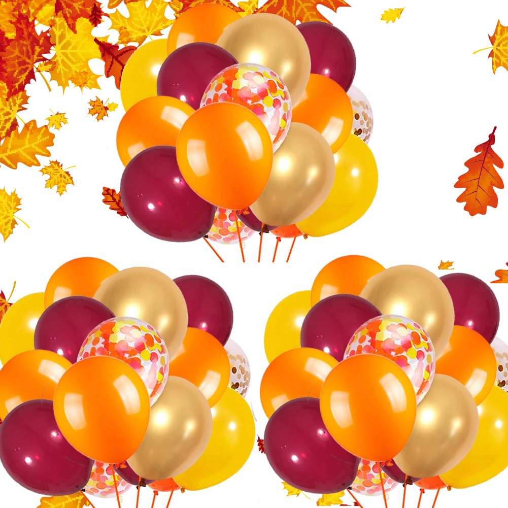 Amazon.com: Fall Balloons Thanksgiving Balloons Balloons Orange Yellow ...