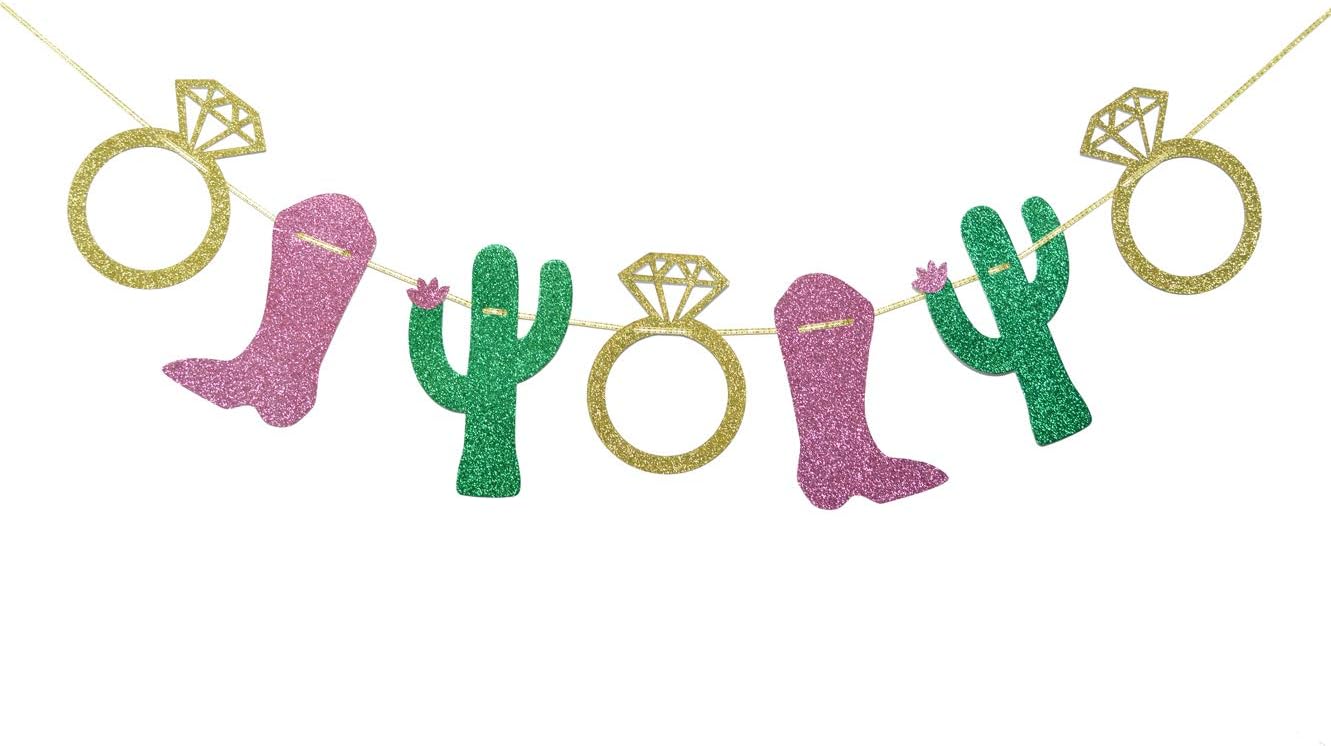 Amazon.com: Cacti, Rings, and Cowboy Boots Garland, Bachelorette Party ...