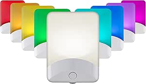 GE Color-Changing LED Night Light, White & Vibrant Color Modes, Plug-in ...