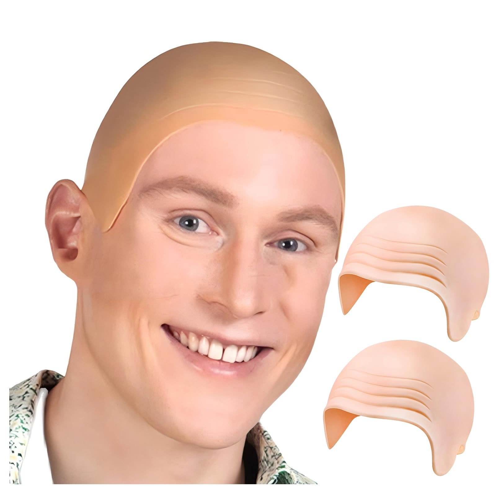 2Pcs Latex Bald Cap for Adults, Bald Cap Is Smooth and Tasteless, Fancy ...