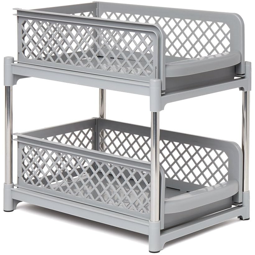 Amazon.com: The Lakeside Collection 2-Tier Sliding Cabinet Baskets - 9 ...