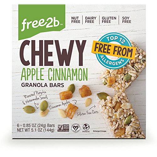 Amazon.com: Free 2b Foods Apple Cinnamon Chewy Bar Gluten-Free, Dairy ...