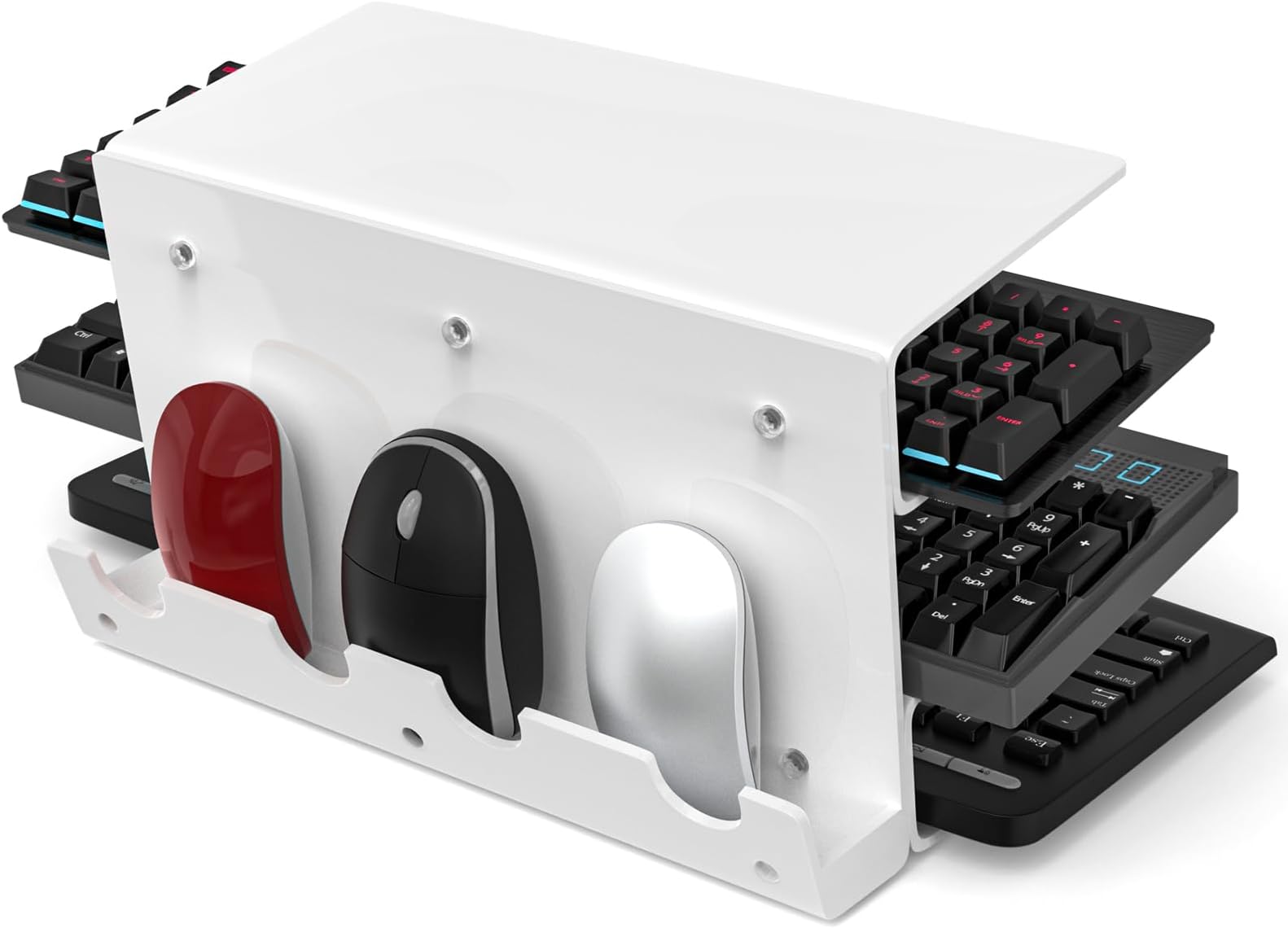 Amazon.com: YIMAGUJRX Acrylic Keyboard Mouse Storage Rack,Acrylic Frame ...