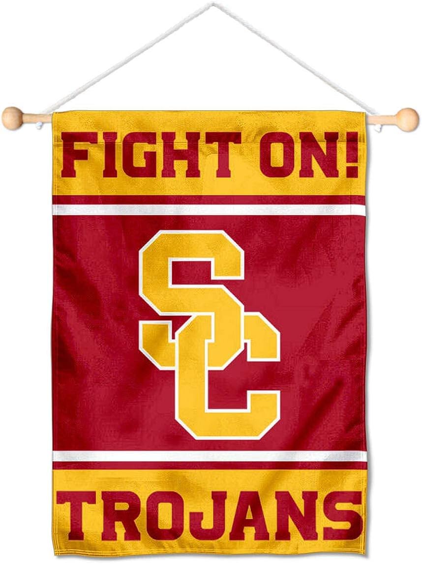Amazon.com : College Flags & Banners Co. USC Fight On Trojans 2 Sided ...