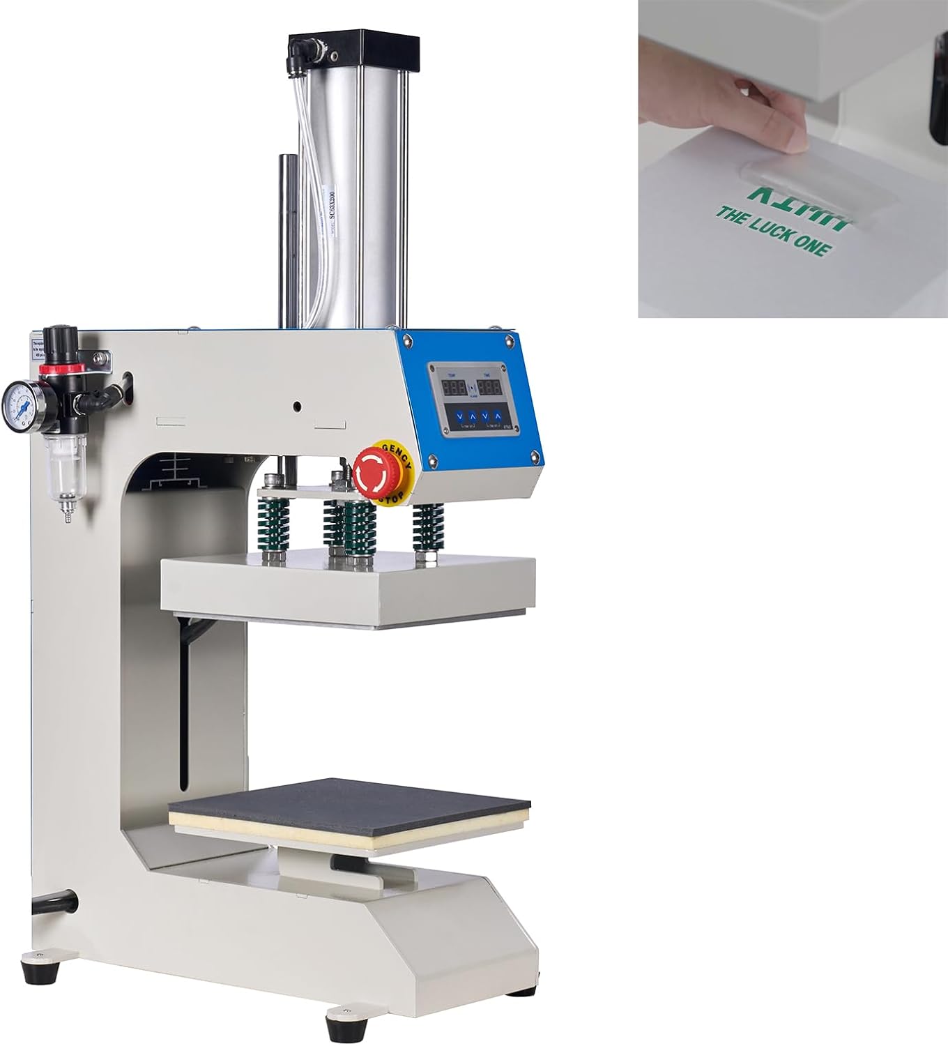 Amazon.com: 10x10 Label Pneumatic Heat Press Machine, Auto-Balance ...