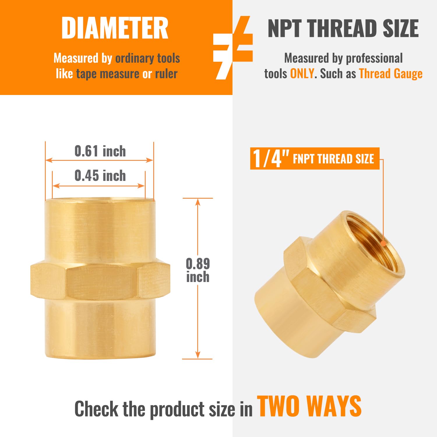 Snapklik.com : SUNGATOR 12-Pack 1/4 Inch Female Hex Couplings