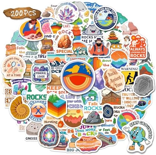 Amazon.com: HomSeon 200 PCS Geology Stickers, Geological Stickers for ...