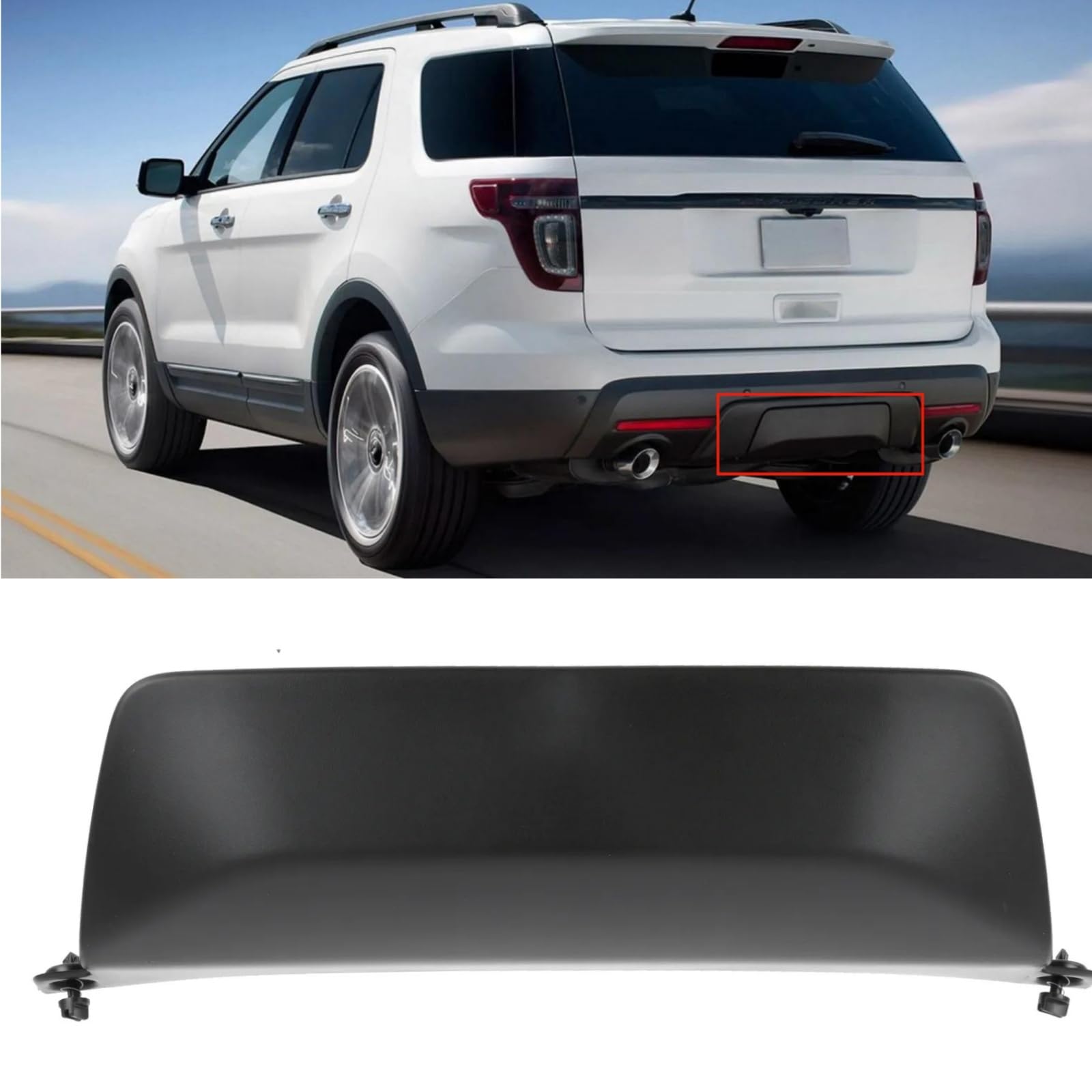 Amazon.com: Rear Bumper Trailer Tow Hitch Bar Cover Cap Replacement for ...