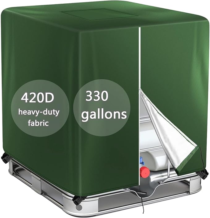 Amazon.com : Barlic IBC Tote Cover 330 Gallon Water Tank Protection ...