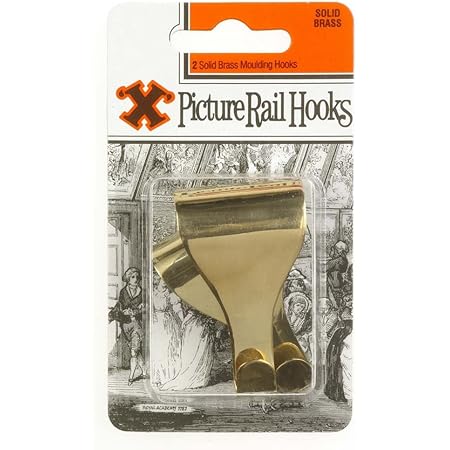 Moulding Hook Dado Picture Rail - Brass Plated - Pack of 10 : Amazon.co ...