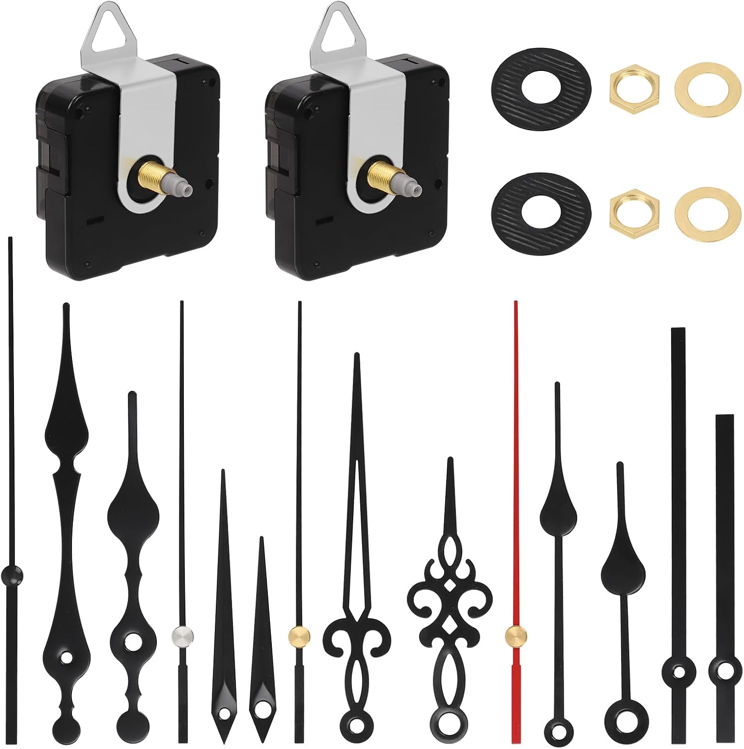 Mardatt Clock Mechanism Kit 2 Piece Wall Clock Mechanism with 5 ...