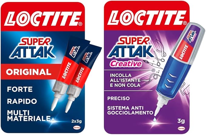Loctite Super Attak Original Bipack, colla liquida trasparente in ...