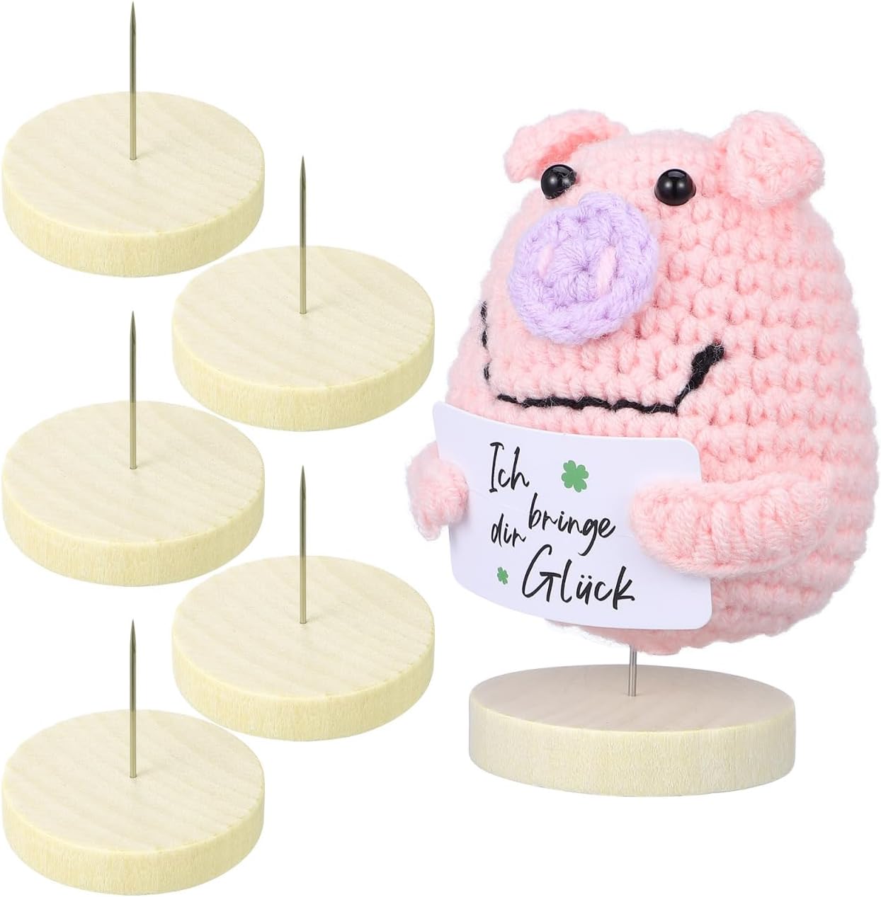 Amazon.com: Homoyoyo 6 Set Crochet Stand: Mini Wooden Metal Stands for ...