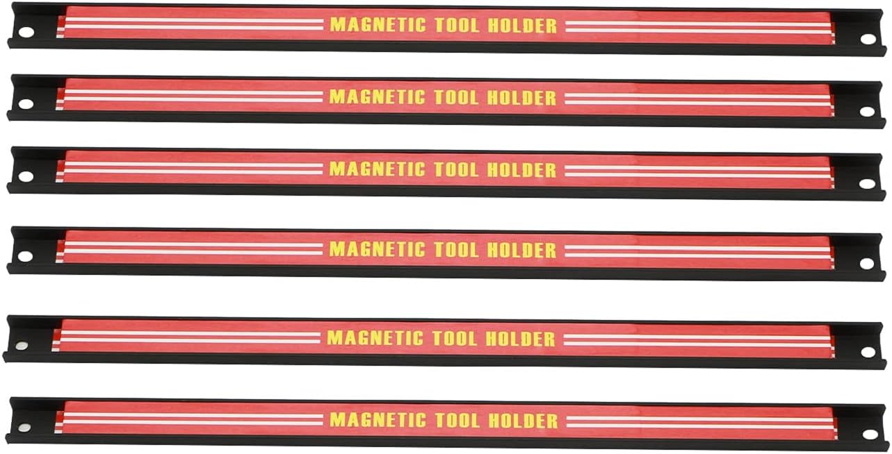 Youyijia Hardware Set of 6 Magnetic Tool Holder Racks 18 Inch Magnetic Tool Strip Heavy Duty ...