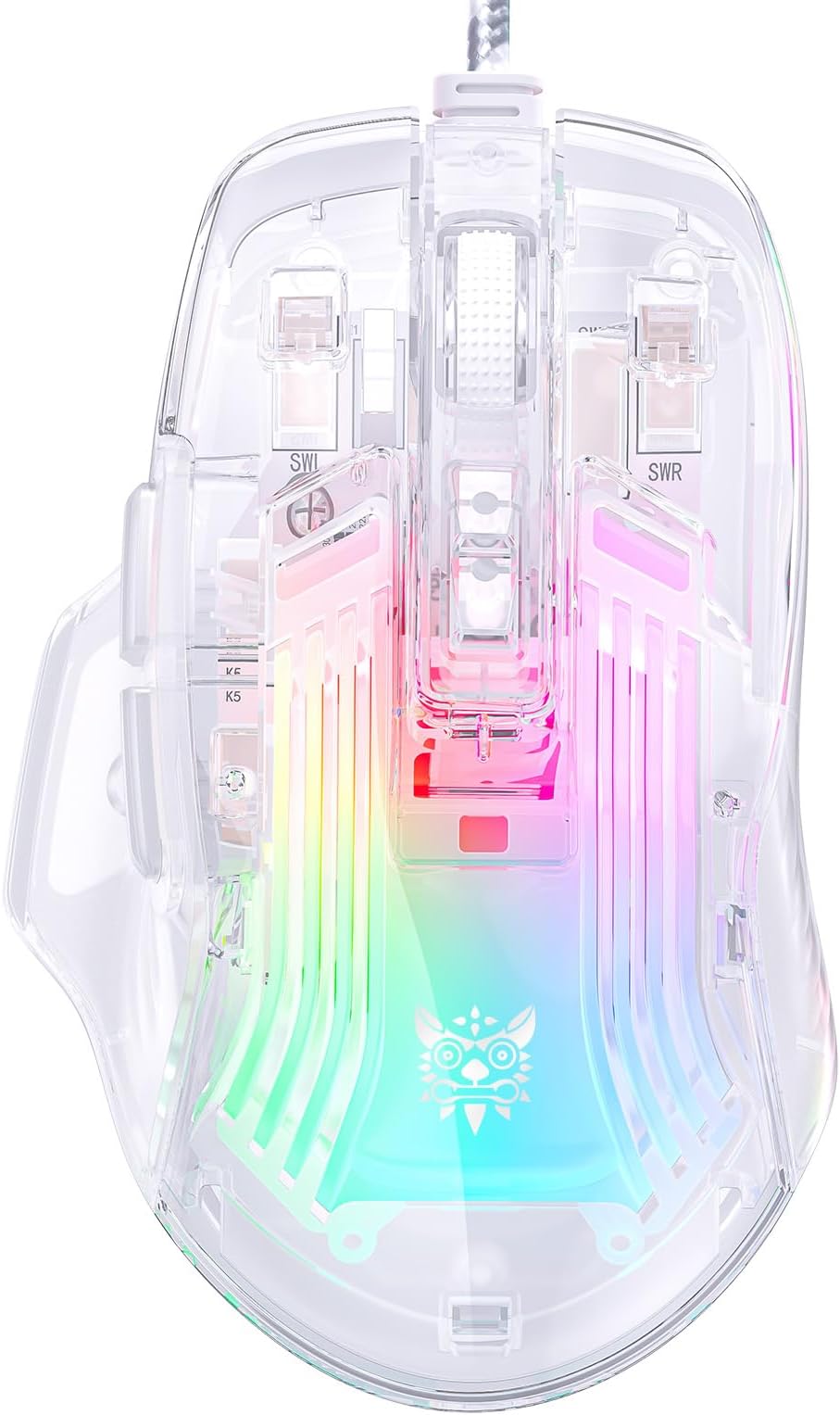 Amazon.com: Wired Gaming Mouse with Transparent Crystal Shell, Custom ...