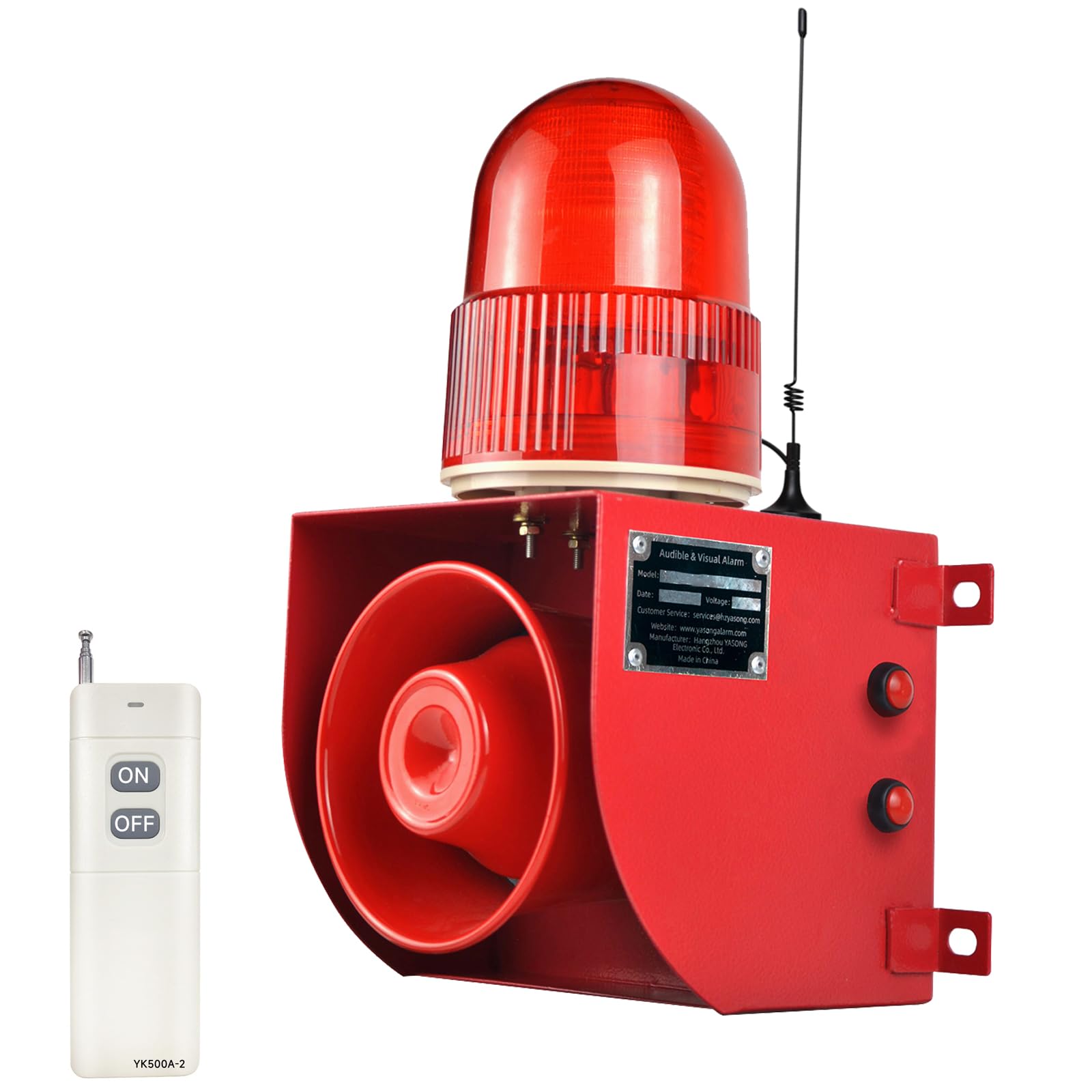 Amazon.com: Y DIANS S Outdoor-Indoor Alarm Siren Wireless Waterproof 0. ...