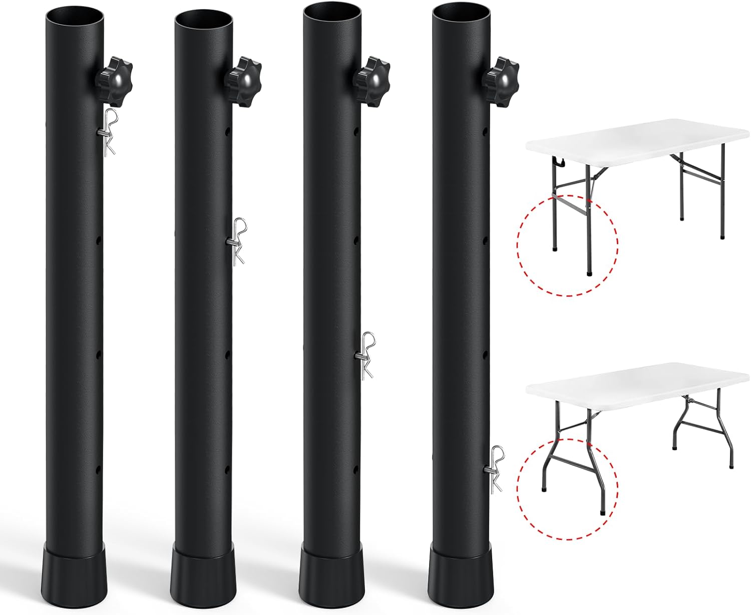 Amazon.com: Aglehome Table Leg Extenders, Table Leg Risers for Straight ...