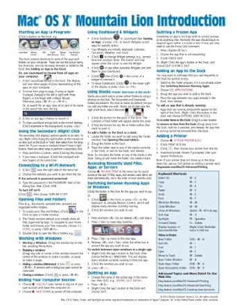 Mac OS X Mountain Lion Introduction Quick Reference Guide (Cheat Sheet of Instructions, Tips ...