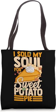 Amazon.com: Sweet Potato Pie Recipe Vegan Filling Tote Bag : Clothing ...