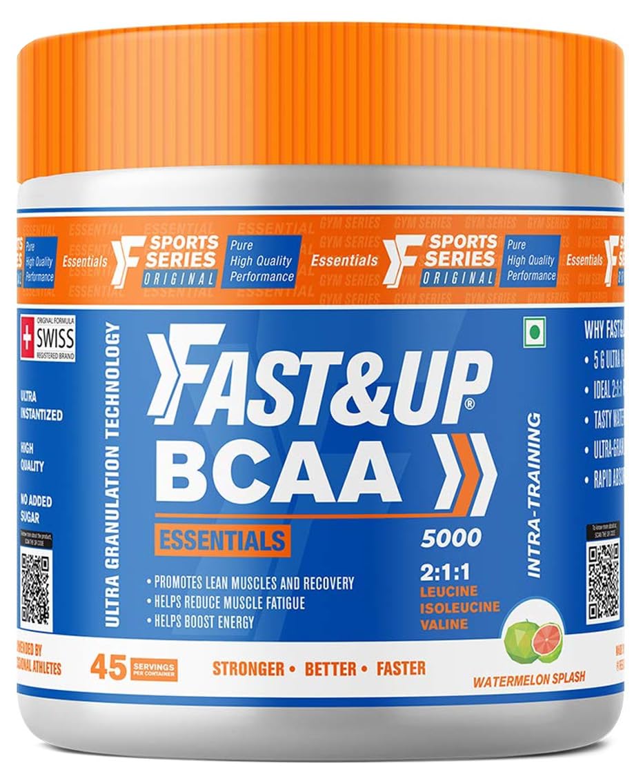 Fast&Up BCAA Basic (45 Servings, Watermelon Flavour) & Fast&Up Energy ...